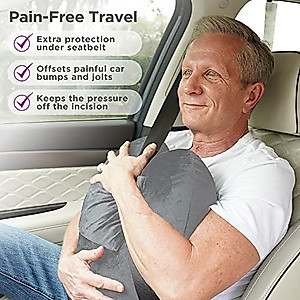 Zomaple Heart Pillow for After Heart Surgery - Open Heart Surgery Recovery Pillow - Cardiac Cough Pillow Recovery Gift for Mastectomy, Hysterectomy and Abdominal Surgery - Gel Pack (Included Items)