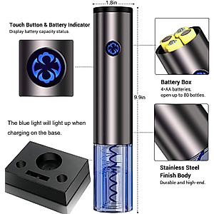 Electric Wine Aerator Pourer, Stopper Multi-Smart Automatic Filter Wine Dispenser - Premium Aerating Pourer and Decanter Spout - wine preserver(Lucky red)