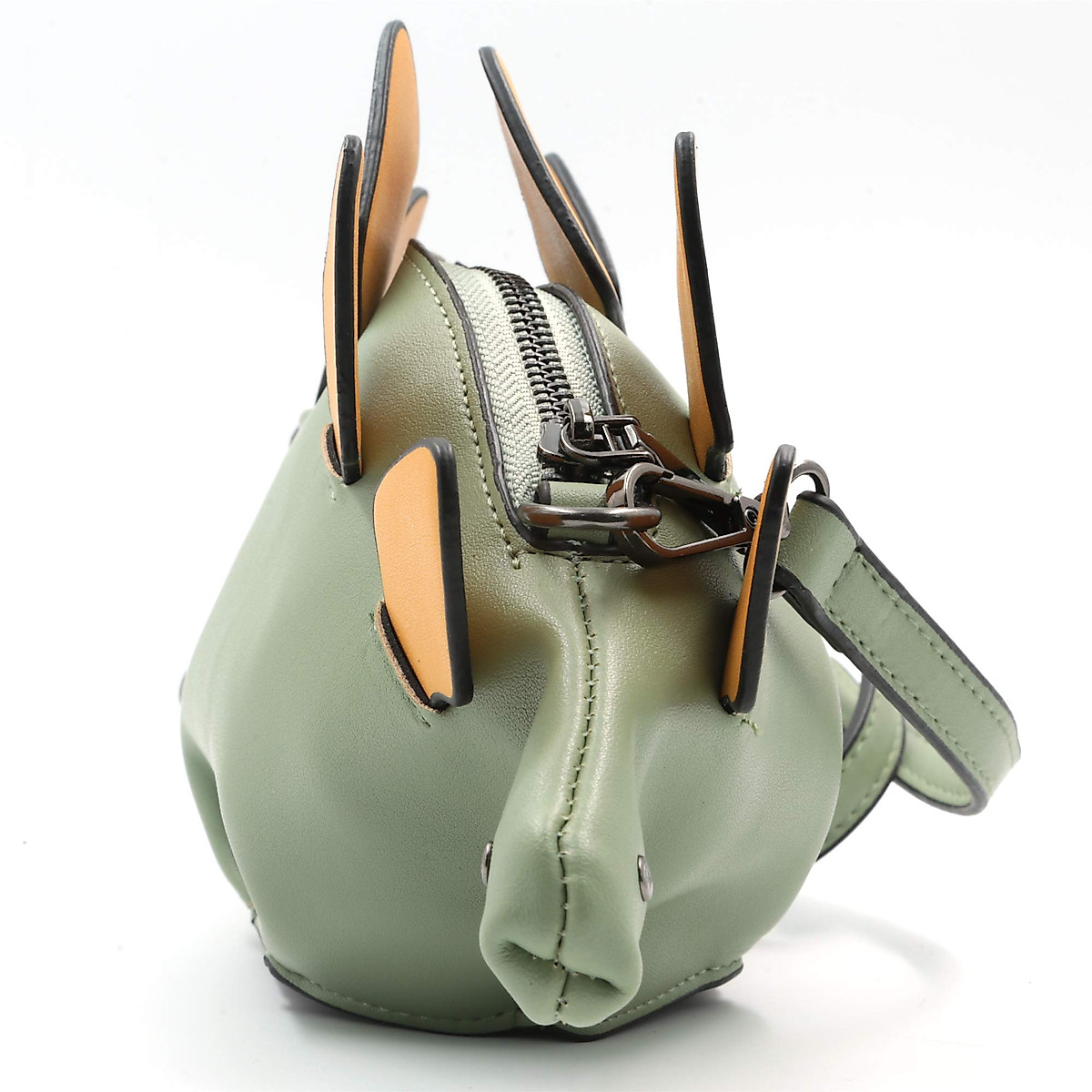 Ondeam Dinosaur Shoulder Purses,PU Stegosaurus CrossBody Bag for Girl Women(Green)