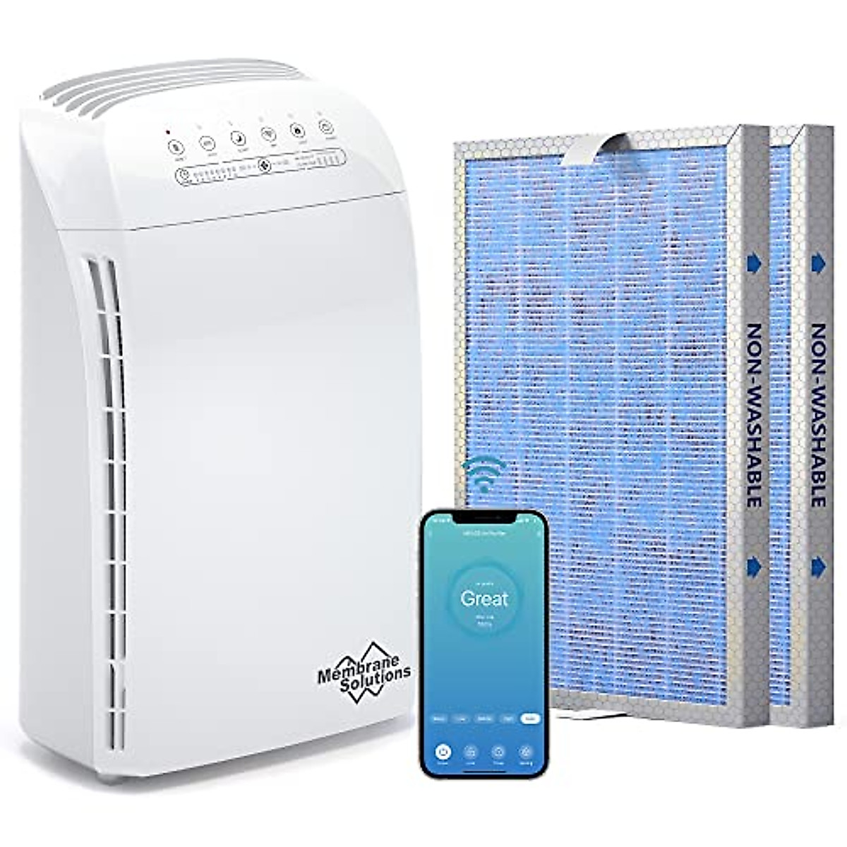 MSA3S Smart Air Purifier with Two Extra Original MSA3S Replacement Filter