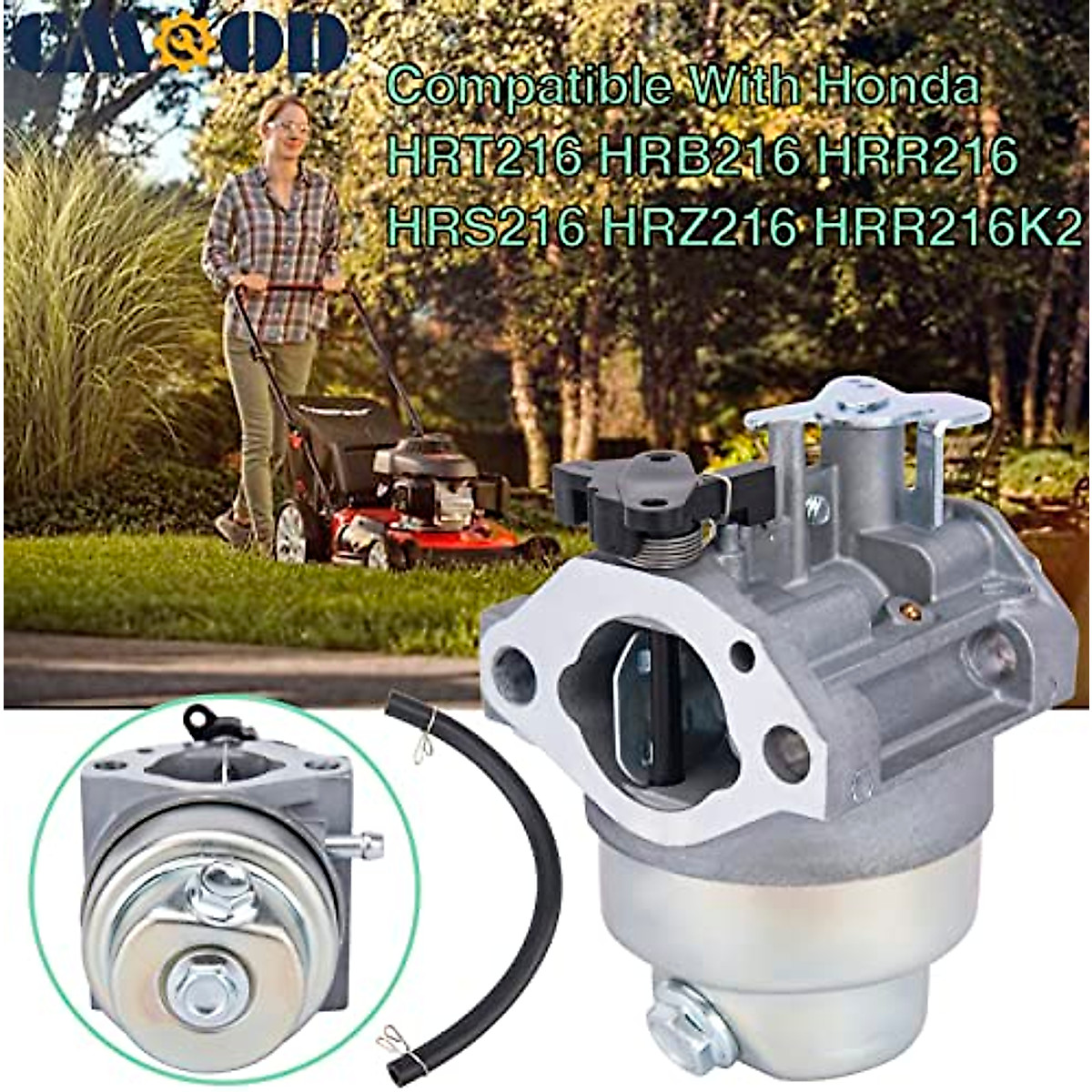 GCV160 Carburetor Compatible With Honda HRT216 GCV160A HRR216 HRS216 HRB216 HRZ216 GCV160LA GCV160LE GCV160LAO Carburetor Lawn Mower Pressure Washer Engine Replace 16100-Z0L-023 16100-Z0L-853
