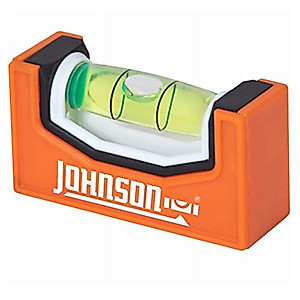 Johnson Level & Tool ‎1721P Magnetic Pocket Level, Easy Readability, Compact, Orange, 1 Level