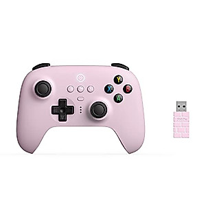 8Bitdo Ultimate 2.4g Wireless Controller With Charging Dock, 2.4g Controller for PC, Android, Steam Deck & iPhone, iPad, macOS and Apple TV (Pastel Pink)