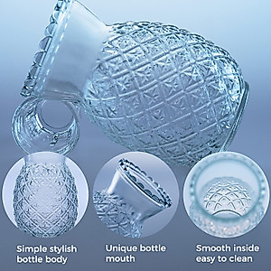 2PCS Pineapple Glasses, Prefdo 20 Ounce/570ml Fun Cocktail Jars Tiki Cups for Bar, Party