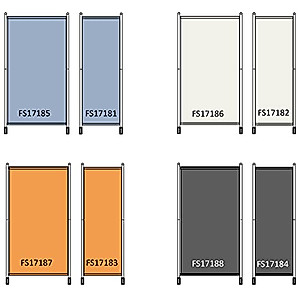 Proman Products FS17184 Galaxy II Indoor/Outdoor Room Divider (2-Panels, 24" w/Panel), Water Repellent Fabric, Metal Frame, 50.25" W x 12" D x 71" H, Black