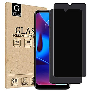 GLBLAUCK [2-Packs] Privacy Screen Protector for Motorola Moto G Pure, Anti-Spy 9H Hardness Tempered Glass Screen Protectors for Moto G Pure 2021