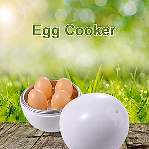 4 Grids Egg Cooker, Microwave Oven Egg Steamer, Microwave Special Egg Boiler For Home Breakfast Home Egg Cooking Tools