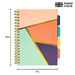 Pukka Pad, Carpe Diem 5-Project Double Spiral Bound Notebook 3-Pack with Repositionable Dividers - 200 Pages of 80GSM Paper with Perforated Edges – Floral Love, B5 10 X 7in