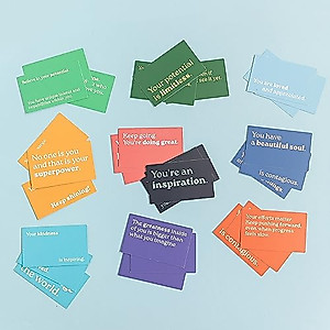 Kindspire Motivational Cards - 30 Acts of Kindness Cards (3.5" x 2.11") to Encourage Others. Minimal Inspirational and Appreciation Cards for Strangers, Friends, Coworkers, Children, with Option to