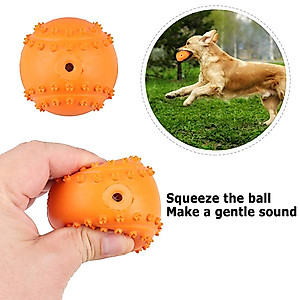 PrimePets Dog Treat Ball, 4 Pack Interactive Food Dispensing Puppy Puzzle Toy, Non-Toxic, Natural Rubber, for Tooth Cleaning, IQ Training, Chewing, Playing