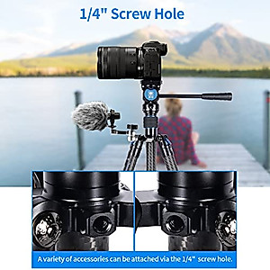 SIRUI Carbon Fiber Tripod Lightweight 2lbs with Panoramic Video Head, 59.8” Compact Camera Tripod Quick Release Leg Setup, Reversible Center Column, Reverse Folding Legs, Max Load 11lbs - Traveler X