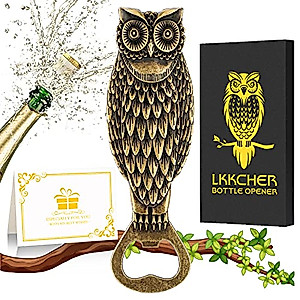 LKKCHER Owl Beer Bottle Openers, Owl Gifts for Women Female, Birthday Gifts Christmas Gifts for Women Men Wife Girlfriend, Beer Gifts for Men, Mother's Day Gifts