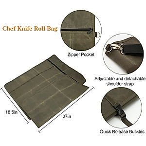 Canvas Chef Knife Roll Bag Chef Knife Bag