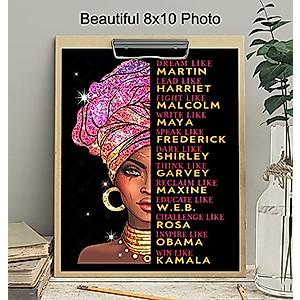 Inspirational Black Art - African American Women, Girls - African American Wall Art - Encouraging Wall Decor - Motivational Encouragement Gifts - Uplifting Inspiring Wall Decor - Positive Affirmations