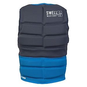 Mens Neoprene Wakesurf Comp Vest - Designed Exclusively for Wake Surfing, but Great for All Other Watersports Activities! (Cobalt, Small)