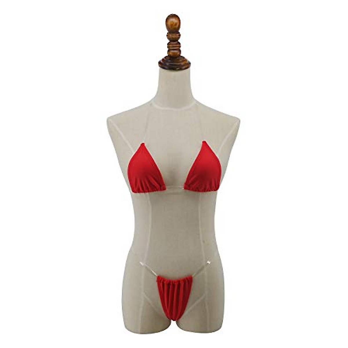 SHERRYLO Clear Straps Thong Bikini Swimsuit for Women Cheeky Brazilian Thongs Bikinis Sexy No Tan Line String Bathing Suits