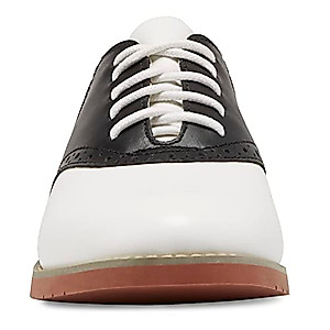 Eastland Women's Sadie Oxford, Black/White, 11 Medium US