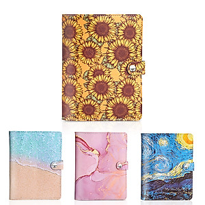 Hennaja 128 Pockets Photo Album,Leather Card Book Holder,Small Mini Capacity Photo Book Cover for Fujifilm Instax Mini, Polaroid & Instant Cameras(1-Sunflower)