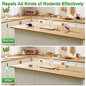 Rodent Mice Repellent - 36Pcs Peppermint Oil Mouse Repellent Balls for Rats Mice Deterrent, Keep Rodents Out of Car House Indoor Outdoor, Mice Rat Repellent Humans & Pets Safe, Rat Spider Control