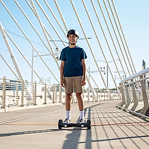 Jetson Spin All Terrain Hoverboard with LED Lights, Self-Balancing Hoverboard with Active Balance Technology, Range of Up to 7 Miles, Ages 13+, Black, JAERO-BLK