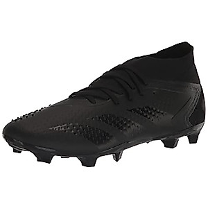 adidas Unisex Predator Accuracy.3 Firm Ground Soccer Shoe, Black/Black/White, 9.5 US Men