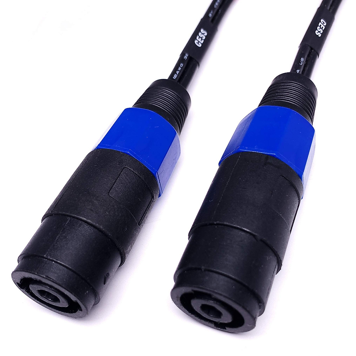 CNCESS CESS-004 Banana Plug to Female Speakon Speaker Adapter Cable 12AWG - 2 Pack (4mm Banana)