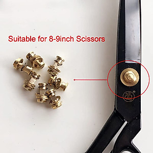 TorSor 3 Pack Tailor Scissors Pivot Bolt and Nut Replacement Central Axis Shaft Assembly Screws for 8/9 inch Sewing Scissors Fabric Scissor Sewing Shears Repair Parts