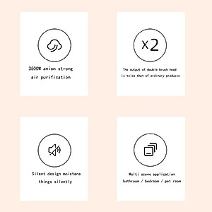 verty Plug-in Air Purifier, Mini Portable Air Purifier, Ion Generator Air Purifier Suitable for Pet Bedroom Black US Plug