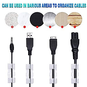 100pcs Adhesive Cable Clips, Multipurpose Cord Holder, Wire Clips, Car Cable Organizer, Cable Wire Management, Cable Holder for Car, Office and Home