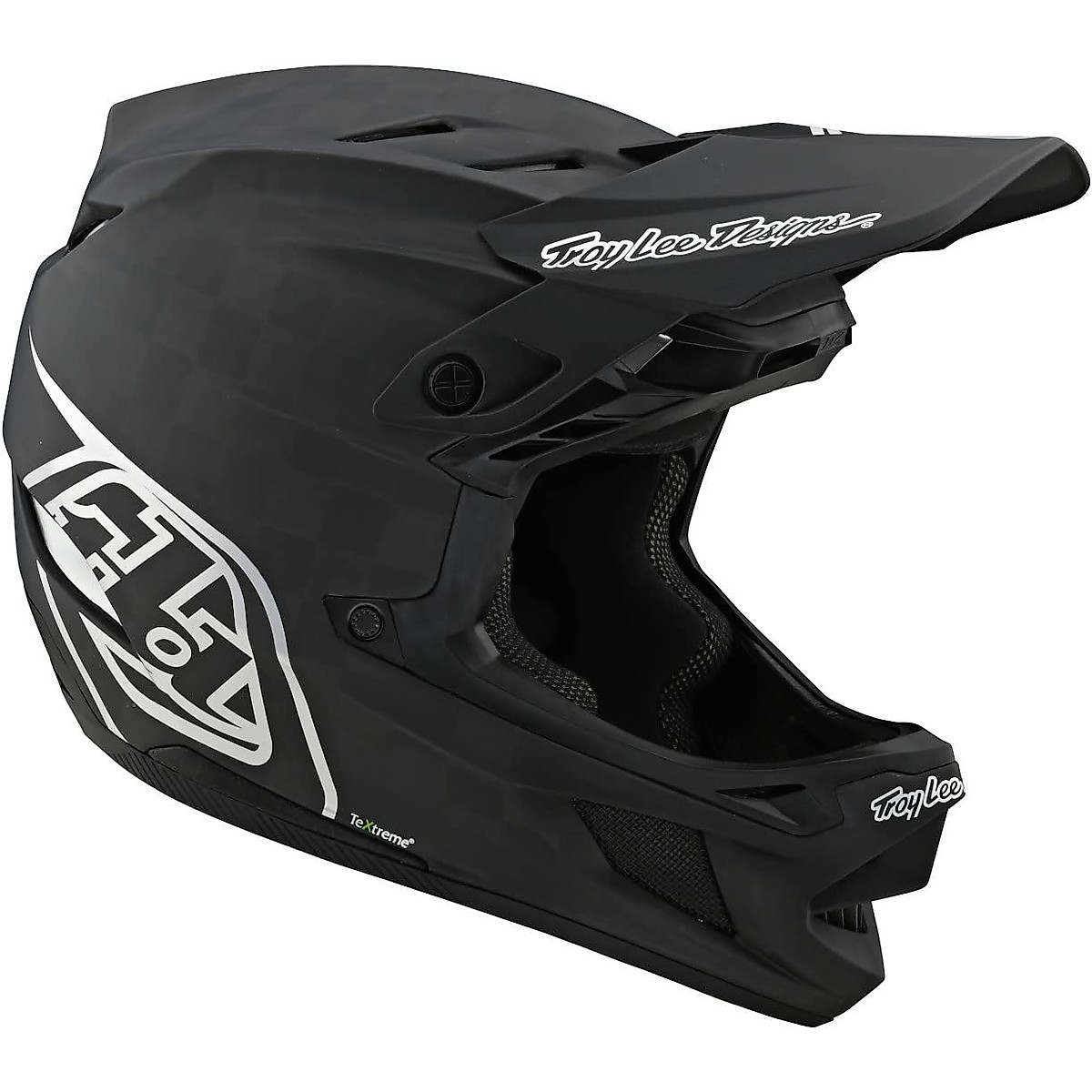 Troy Lee Designs D4 Carbon Full Face Mountain Bike Helmet for Max Ventilation Lightweight MIPS EPP EPS Racing Downhill DH BMX MTB - Adult Men Women - Black/Silver, Medium