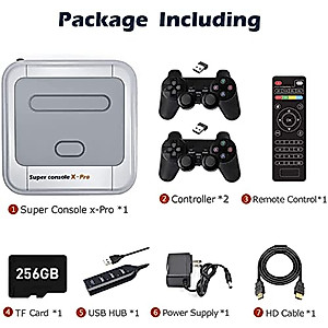 Kinhank Super Console X PRO Retro Game Console with 117,000+ Classic Games,Video Game Console for 4K TV,Dual System,Emulator Console Compatible with Most Emulators,WiFi/LAN,Best Gift