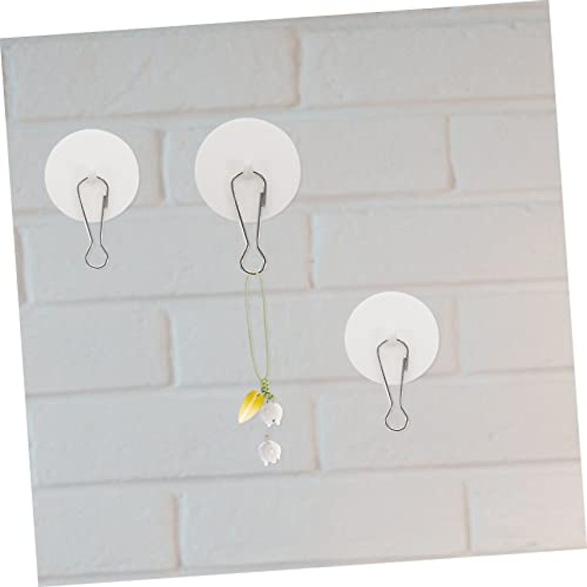 Cabilock 50 Sets Ceiling Hook Outdoor Hooks for Hanging Wall Mounted Hooks Heavy Duty Clothes Hanger Ceiling Hanging Hooks Sticky Hooks Clear Hooks Self Adhesive White Disc Poster Pole
