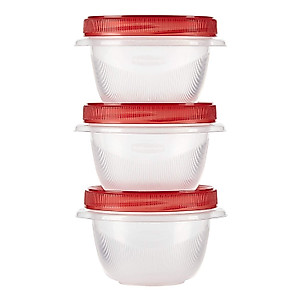 Rubbermaid TakeAlongs Twist & Seal Food Storage Containers, 2 Cup, 3 Count