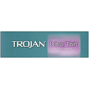 Trojan Ultra Thin Premium Lubricated Condoms - 12 Count