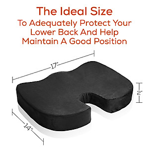 Trobo Seat Cushion, Car Pillow for Driving Seat to Improve Sciatica, Coccyx, Hip and Tailbone Pain, Ergonomic Memory Foam Chair Pad for Lower Back Pain Relief, Perfect for Long Trips, Home & Office