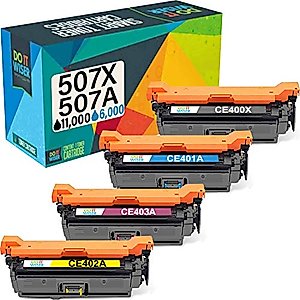 Do it Wiser Remanufactured Toner Cartridge Replacement for HP 507X 507A CE400X CE400A - HP Laserjet Enterprise M551n M551dn M551xh M570dw M570dn M575c M575dn Printer (Black Cyan Magenta Yellow 4Pack)