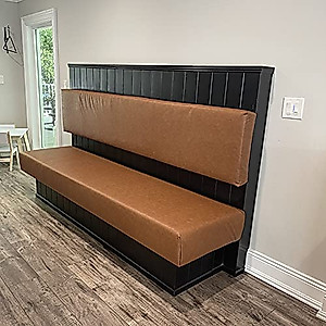 NAT Leathers | British Tan Two Tone Soft Faux Leather Upholstery Fabric (Peta Approved Vegan) | Synthetic PU Pleather 0.9mm Cut by The Yard | Mid Brown 1 Yard (36"x54")