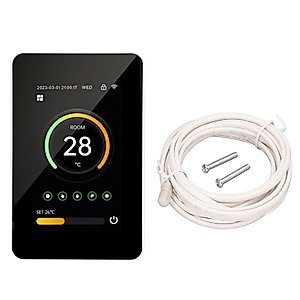 Smart WiFi Thermostat Digital for App Control Home Floor Water Heating Vertical Screen Data Mobile App Easy DIY 100?250VAC (3A)