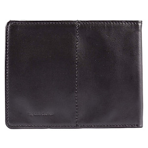 Big Skinny Men's Super Skinny Leather Bi-Fold Slim Wallet, Holds Up to 30 Cards, Black