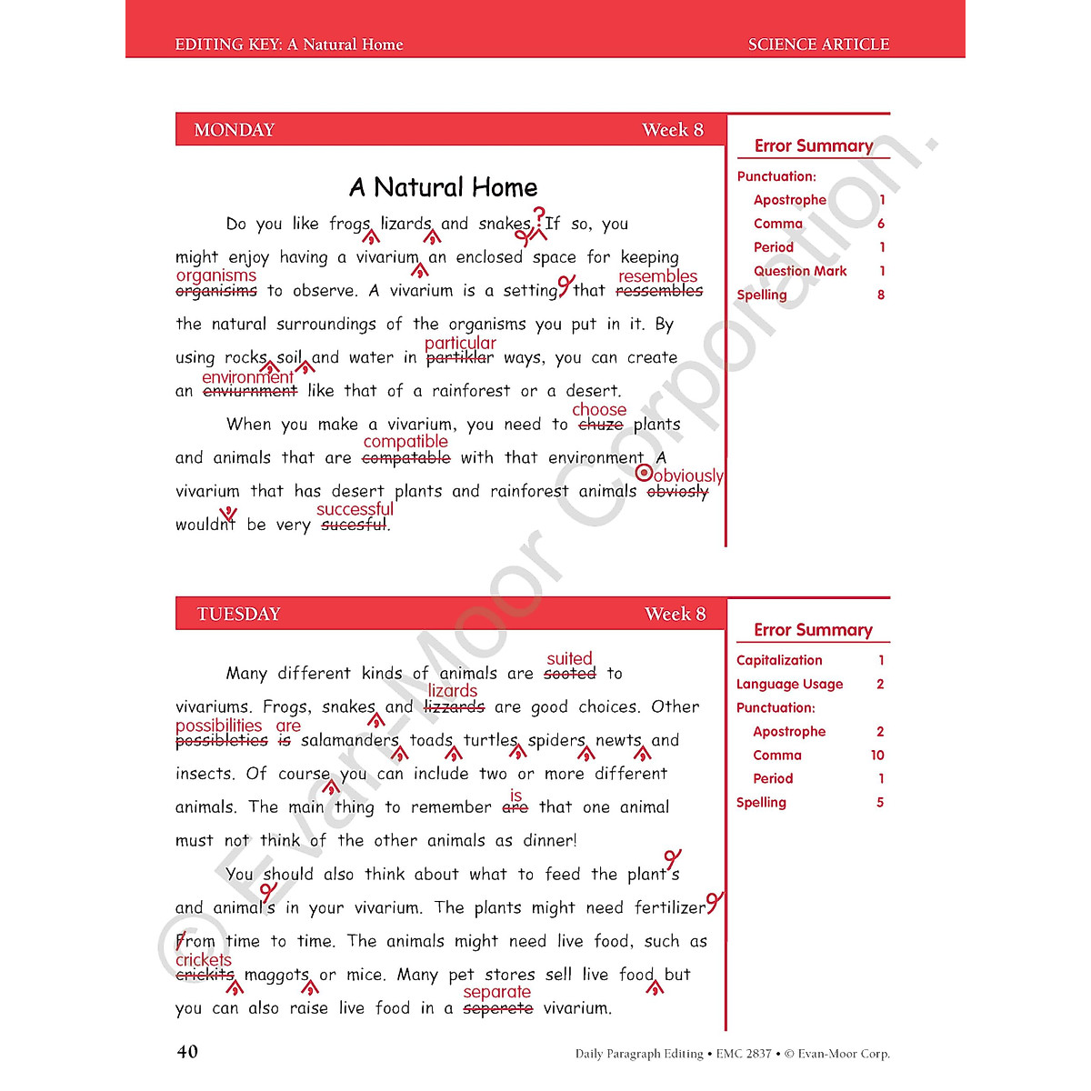 Evan-Moor Daily Paragraph Editing, Grade 7