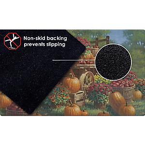 Toland Home Garden 800281 Farm Pumpkin Fall Door Mat 18x30 Inch Harvest Outdoor Doormat for Entryway Indoor Entrance