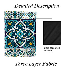 Spanish Tile Garden Flags Polyester Fabric Vertical Double Sided Printing Outdoor Welcome Banner Flag UV Protector Decoration for Home Yard Patio Lawn 12x18in