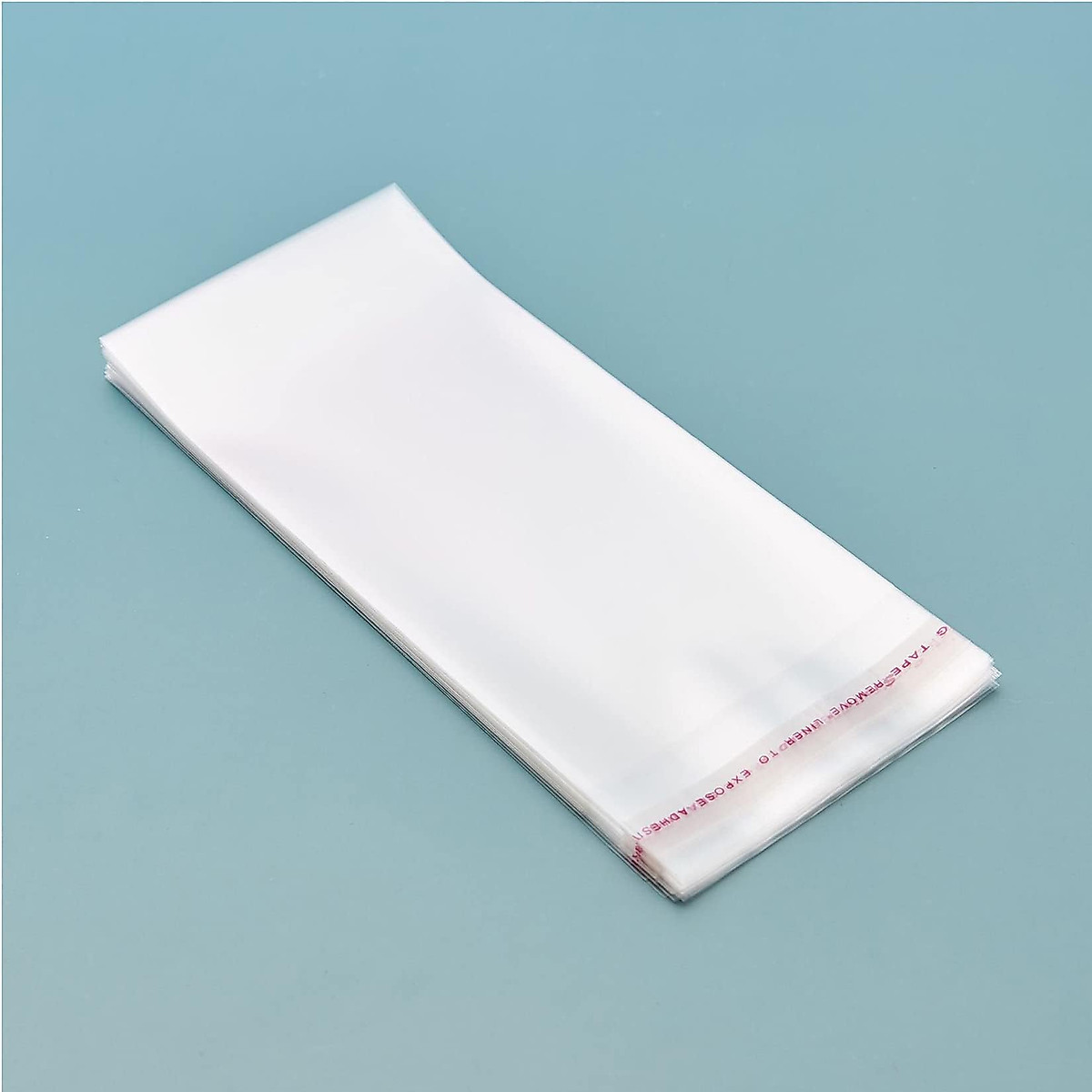 Yotelab Self Sealing Cellophane Bags,4x9 Inch Clear Resealable Cellophane Bags Self Adhesive for Packaging Packaging Gifts, Products,100 Pcs