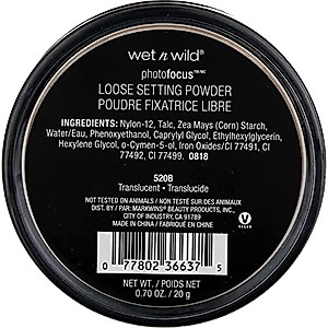 Wet n Wild PhotoFocus Loose Setting Powder, Translucent 3.2 oz (3 pack) (Bundle)