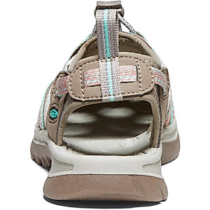 KEEN Women's Whisper Closed Toe Sport Sandals, Taupe/Coral, 7