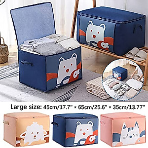 Quilt Storage Bag Stereoscopic Bedroom Storage Organizer Storage Bag Small, Multipurpose & Light storage, Closet Storage Bags for Clothes (Pink)