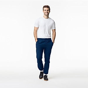 Gildan Men's Fleece Elastic Bottom Sweatpants with Pockets, Style G18100, Navy, 2X-Large