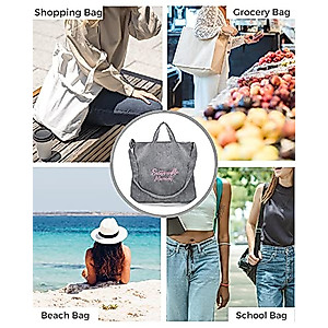 Corduroy Tote Bag for Women,Large Tote Bag ,Shoulder Bag with Zipper&Inner Pockets,Hobo Crossbody Handbag Casual Tote. (Grey)