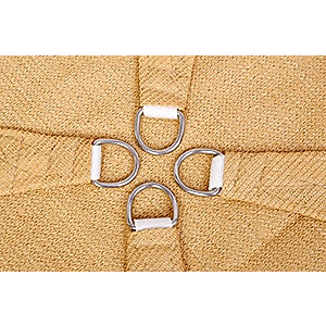 YGS 20 ft x 20 ft Oversized Sun Shade Sail UV Block Fabric Patio Shade Sail in Color Sand