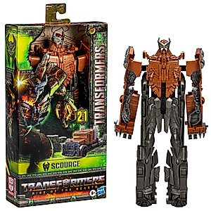 Transformers Toys Rise of The Beasts Movie, Titan Changers Scourge Converting Action Figure for ages 6 and up, 11-inch